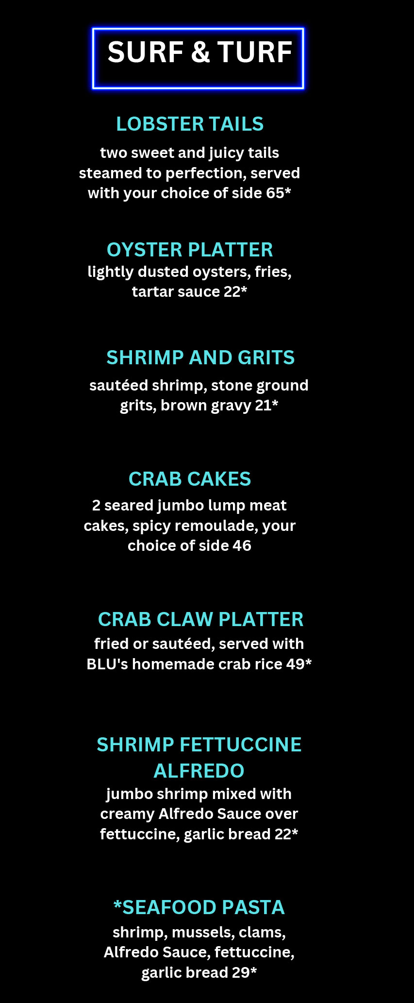 Food Menu 1 – Blu Seafood House